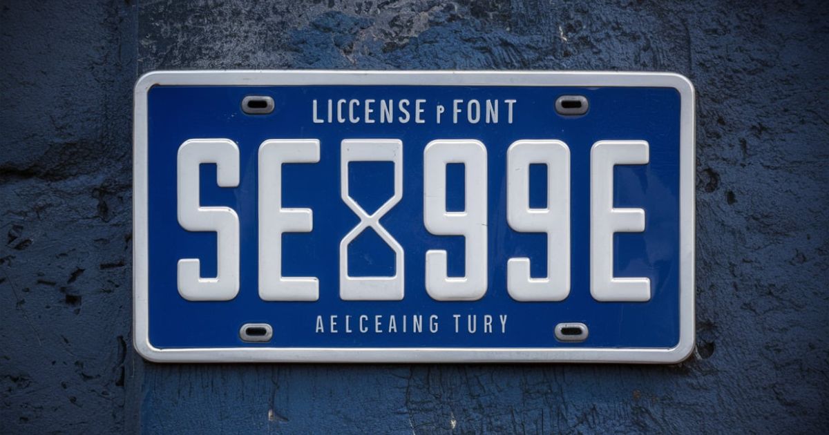License Plate Font