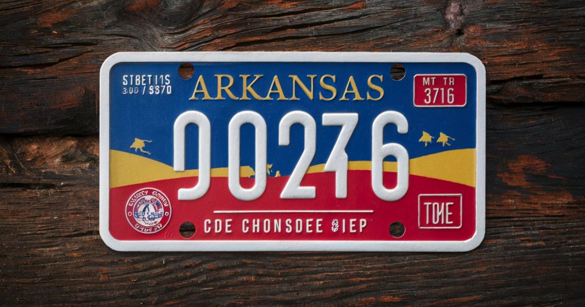 Arkansas License Plate