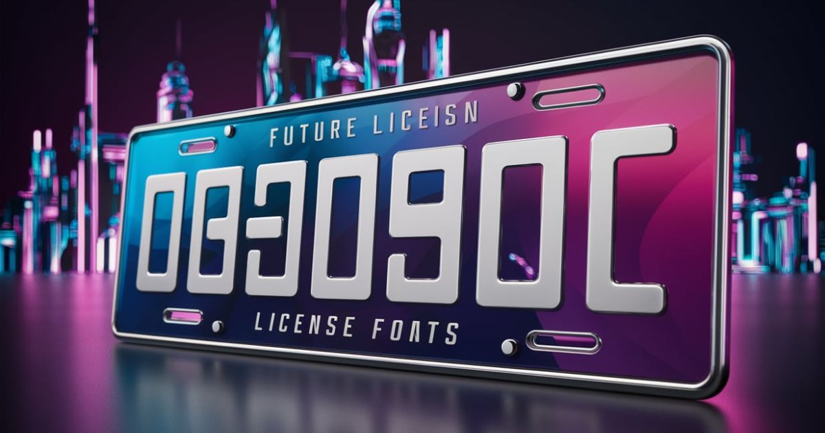 License Plate Font