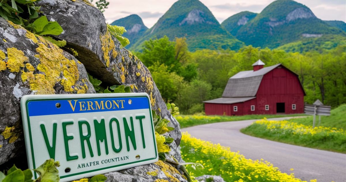 Vermont license plate