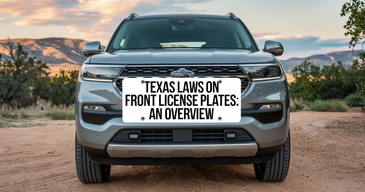 Do You Need a Front License Plate in Texas?