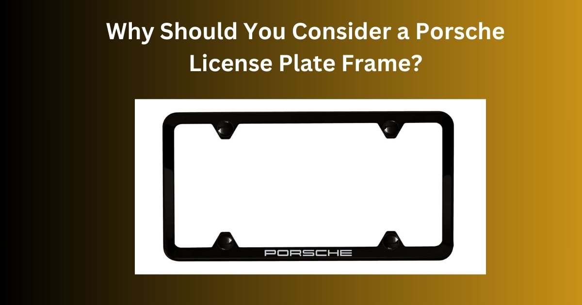Stylish Porsche License Plate Frame